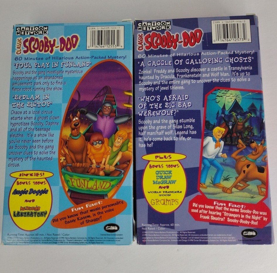Cartoon Network Classic Scooby Doo VHS Lot Of 2 | eBay