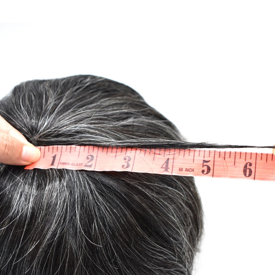 Mens Toupee Human Hair Units Thin Skin Hair System Full Poly PU Hair ...