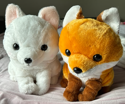 NWT Amuse Fox Plush Orange + White Kogitsune Konkon Large/Jumbo 16 ...
