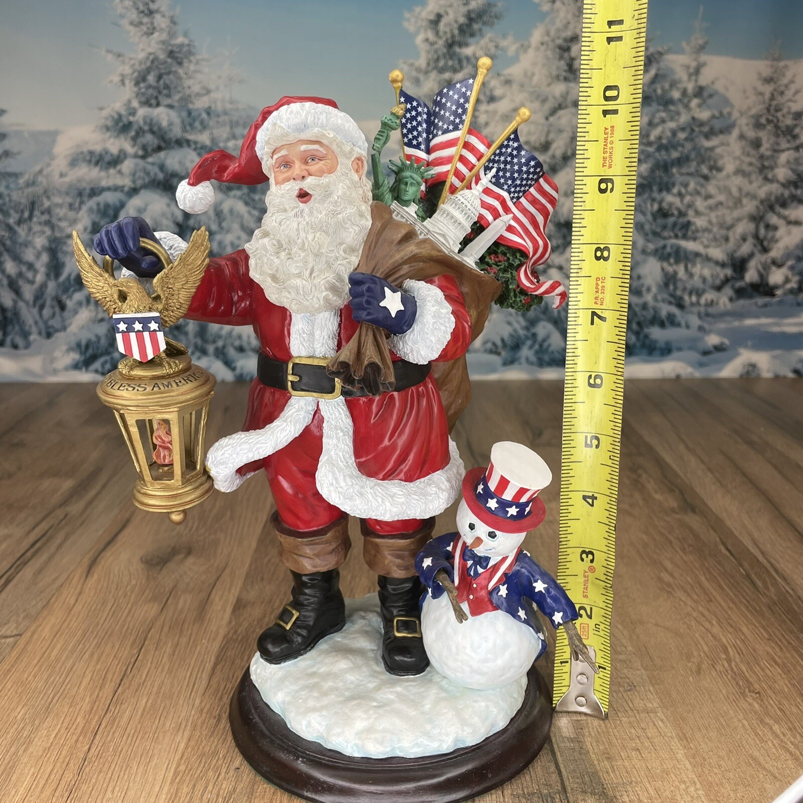 Danbury Mint Star Spangled Santa Claus Patriotic Christmas Figurine 4th ...