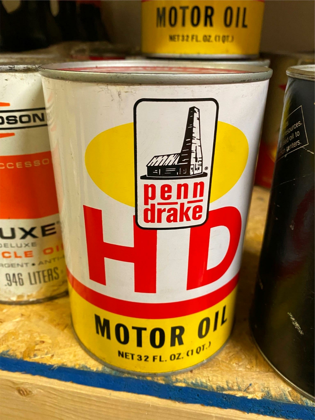 Vintage Penn Drake Oil Can Steel 1960's Qt Full Collect Petroliana ...
