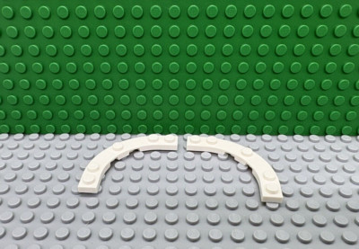 Lego 2 White 4x4 castle corner macaroni base plate NEW | eBay