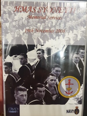 HMAS SYDNEY II MEMORIAL SERVICES DVD 19th NOVEMBER 2008 NAVY WAR ...