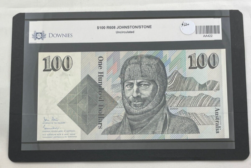 $100 R608 Johnston/Stone - Uncirculated - Downies - Australia - | eBay