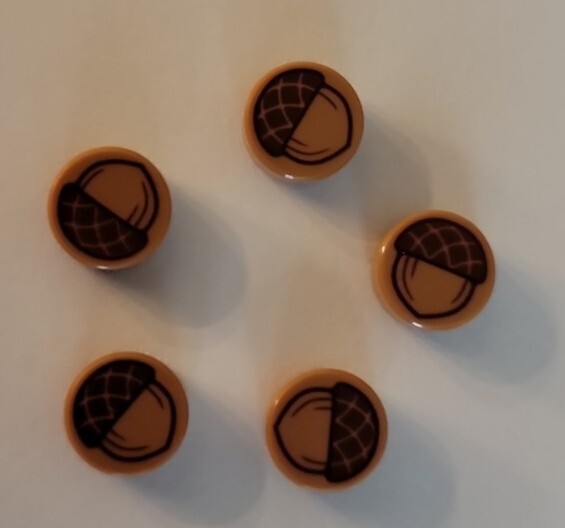 New X5 Lego Acorn Tile Round 1 x 1 Tile Acorn Printed Pattern | eBay