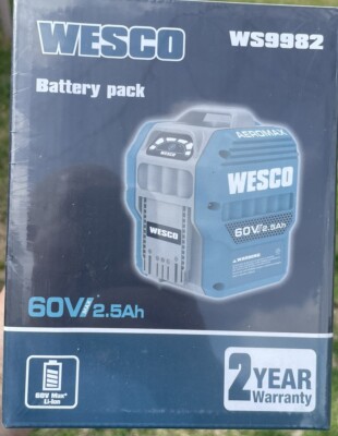 WESCO 60V 2.5 Ah Li-ion Battery Pac | eBay
