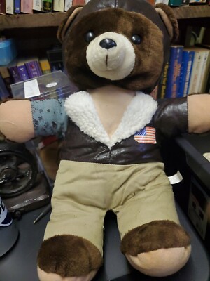 Fred Silber 18” AVIATOR BEAR Vintage Plush Stuffed Animal Toy | eBay