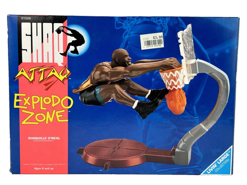 NEW Vintage 1994 Shaq Attaq Explode Zone Shaquille O'Neal Toy Playset ...