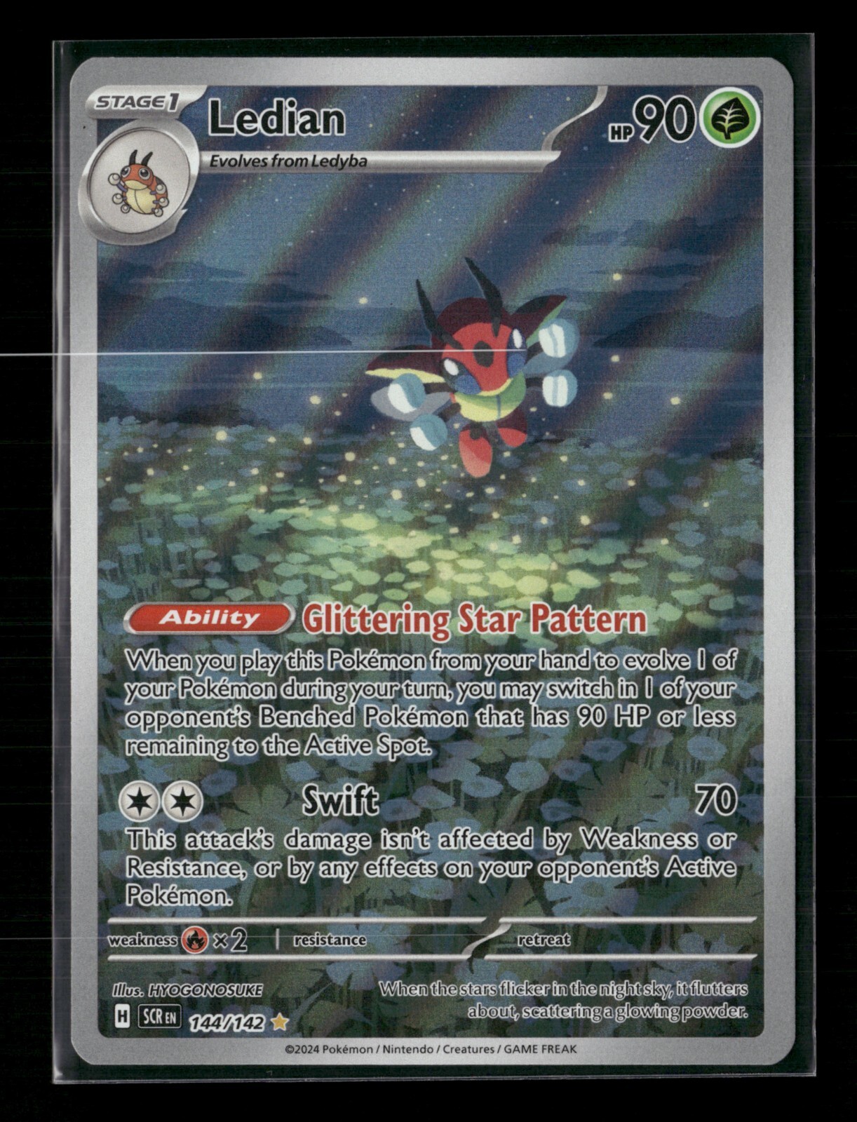 Ledian 2024 Scarlet & Violet: Stellar Crown #144/142 Illustration Rare ...