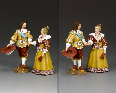 KING & COUNTRY PIKE & MUSKET PNM077 KING LOUIS XIII & QUEEN ANNE OF ...