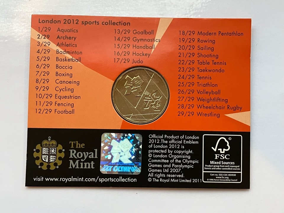 2012 London Olympics 50p collection Completer Medal Medallion | eBay UK