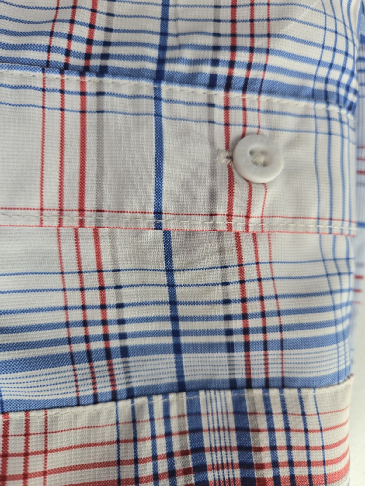 Habit Men's XL UPF 40+ Red White Blue Plaid Vented Active Short Sleeve ...