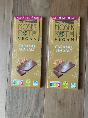 (2 BARS) MOSER ROTH SEA SALT & CARAMEL CHOCOLATE 2 -4.4-OZ BAR VEGAN | eBay