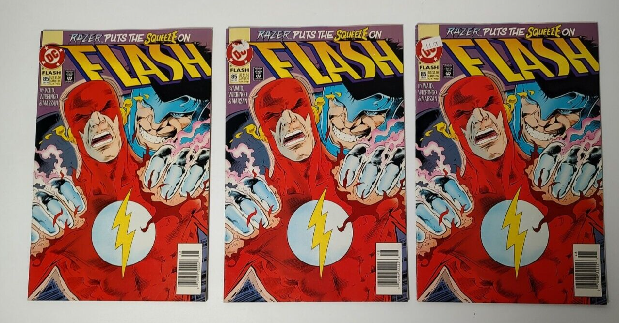 Lot of 3 FLASH #85 DC Comics 1993 Flash Razer Puts the Squeeze On | eBay