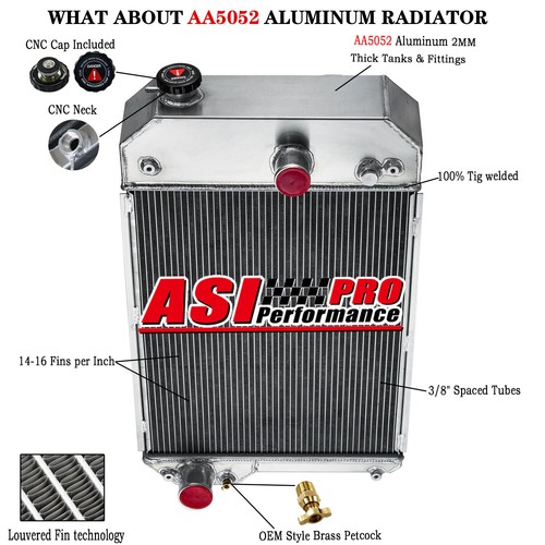 6 Row Radiator Fit Perkins Generator Stationary 1104C-44T 1104A-44 ...