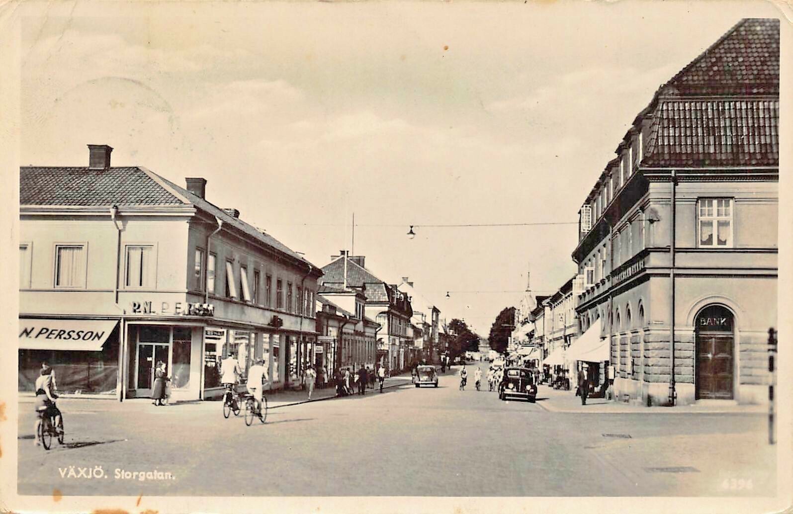 VAXJO SWEDEN~STORGATAN~STREET VIEW-STOREFRONTS~1948 PHOTO POSTCARD | eBay