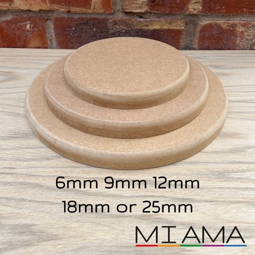 MDF Circle Round Top Edge Disk Blanks Craft Shape 10-60cm Diameter ...