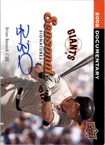 2008 Upper Deck Documentary Seasonal Signatures #BO Brian Bocock Auto ...