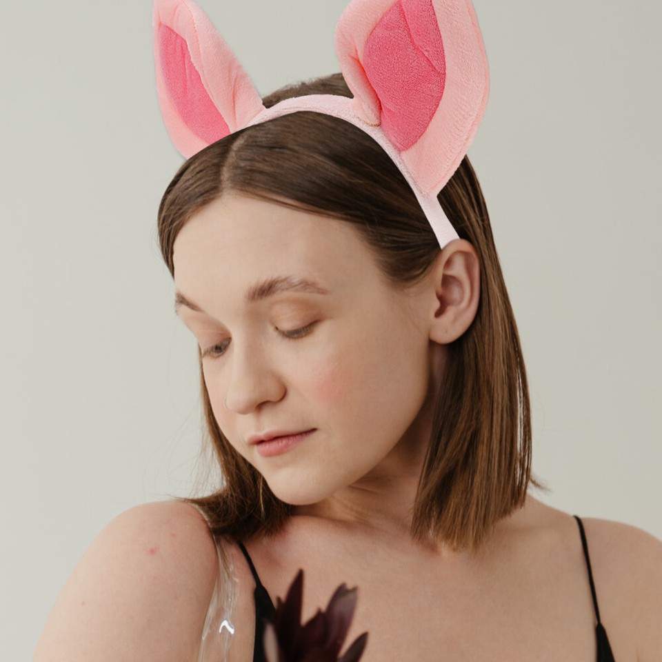 Stage Performance Prop Pig Ear Headband Costume Girls Piggy Decorate ...