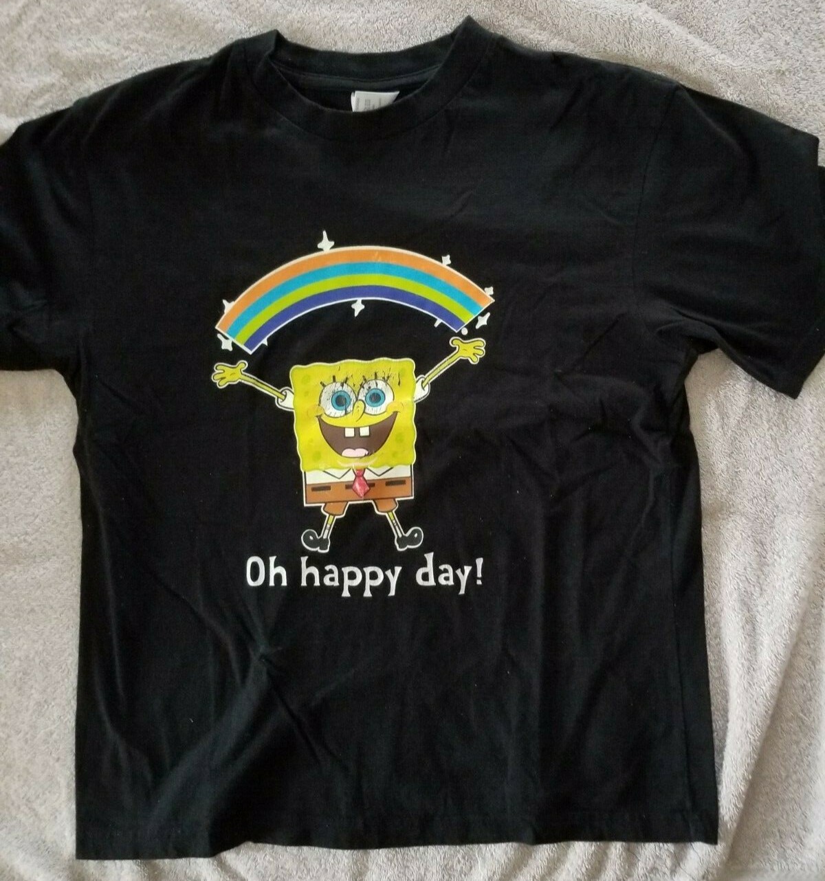 Primark Essential (UK) Square Spongebob Pant T-Shirt, Black color, Size ...