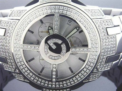 New 50 CENT G-Unit Watch GS26B - 44mm 3.00CT Diamond white Face | eBay