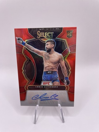 2023 Panini Select UFC Signatures Red Prizm /99 Chris Gutierrez Rookie ...