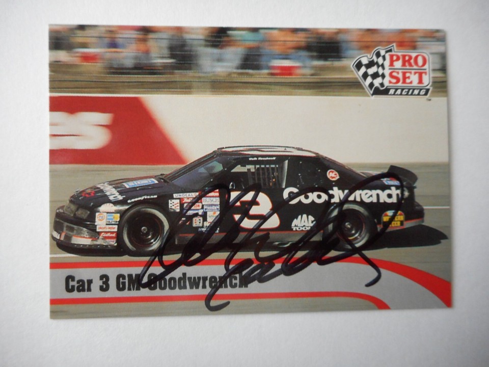 Dale Earnhardt Sr signed 1992 PRO SET #3 GOODWRENCH Chevy LUMINA WC ...