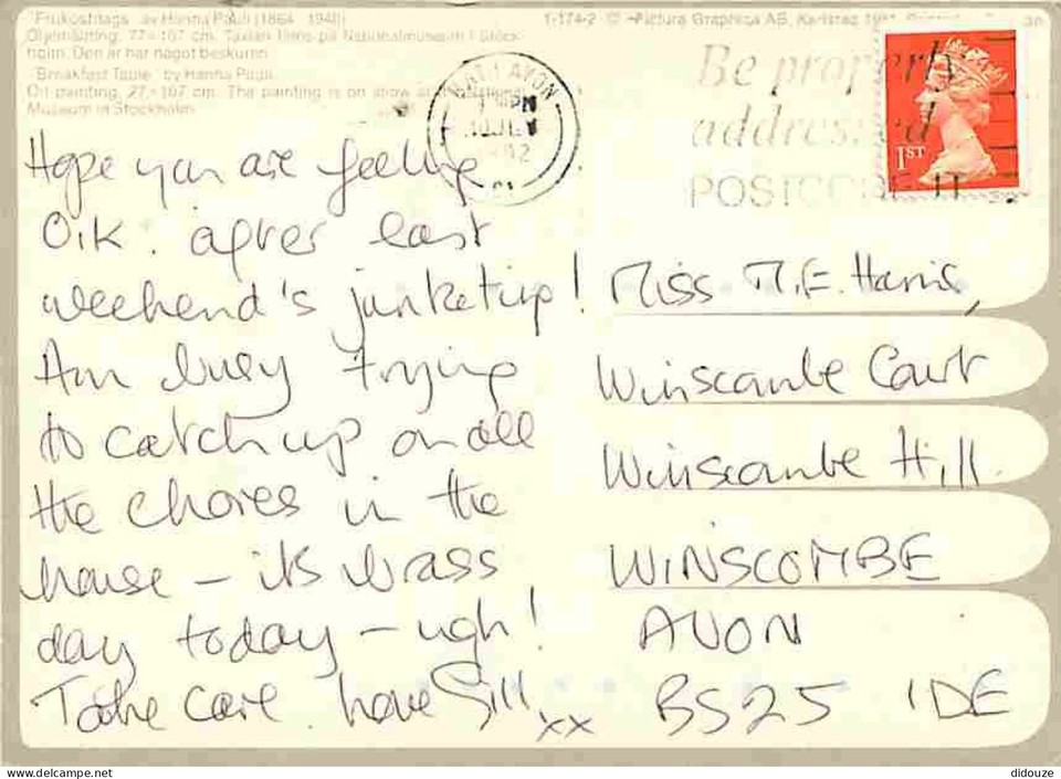 Carte Postale - Art - Peinture - Hanna Pauli - Breakfast Table - CPM ...