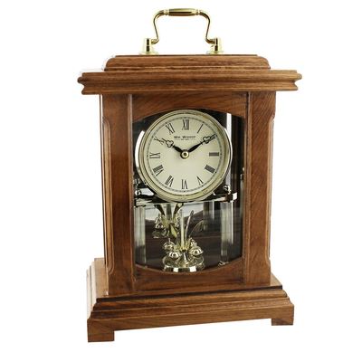 Wm.Widdop Wood Torsion Pendulum Mantel Clock Lantern Style With Handle ...
