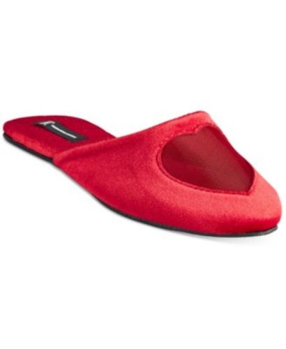 INC International Concepts Women's Mesh-Heart Slippers - Risky Red ...