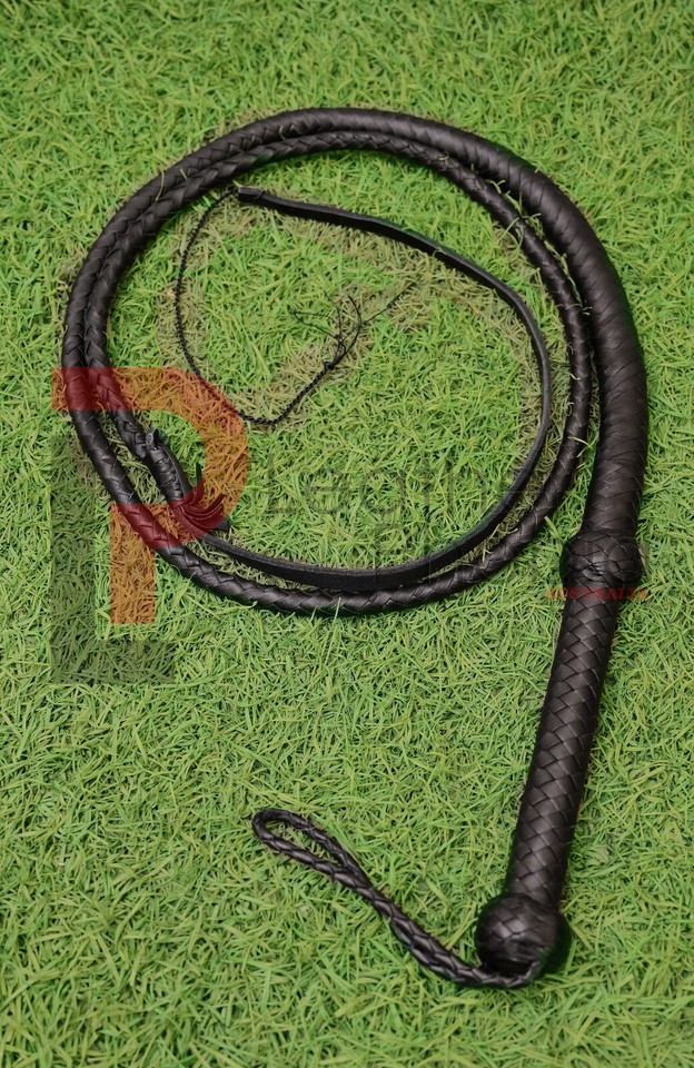 Genuine Cow Leather 6 Feet Long 12 Plait Heavy Duty Bull Whip Weaving ...
