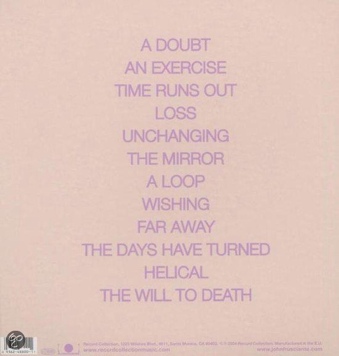 John Frusciante Volonté Pour Death (Scellé Vinyle LP) | eBay