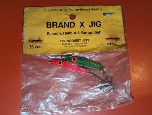 Brand X Jig by Youngquist Jigs NOS Salmon Halibut Bottomfish 1/2 oz. 2-pack | eBay