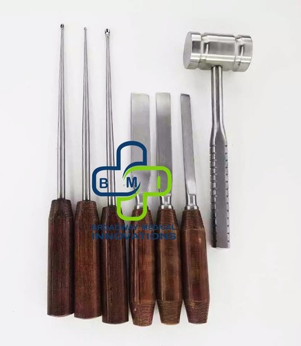 Osteotome Bone Curette Chisels With Fiber Handle Hammer Mallet ...