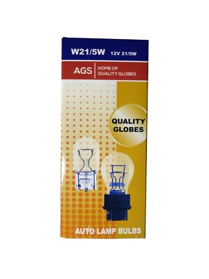 AGS T20D W21/5W 12V Halogen Light Bulb W3x16Q Wedge Globe - 17443 ...