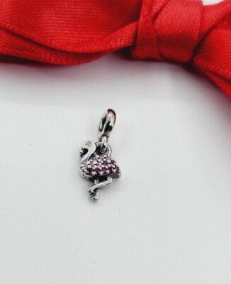 Brand new genuine Pandora Me My Pink Flamingo Silver Hanging Charm ...