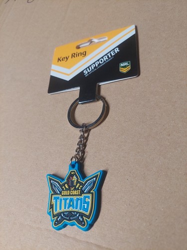NRL Gold Coast Titans Rubber Team Logo Keyring - Jersey Football | eBay ...