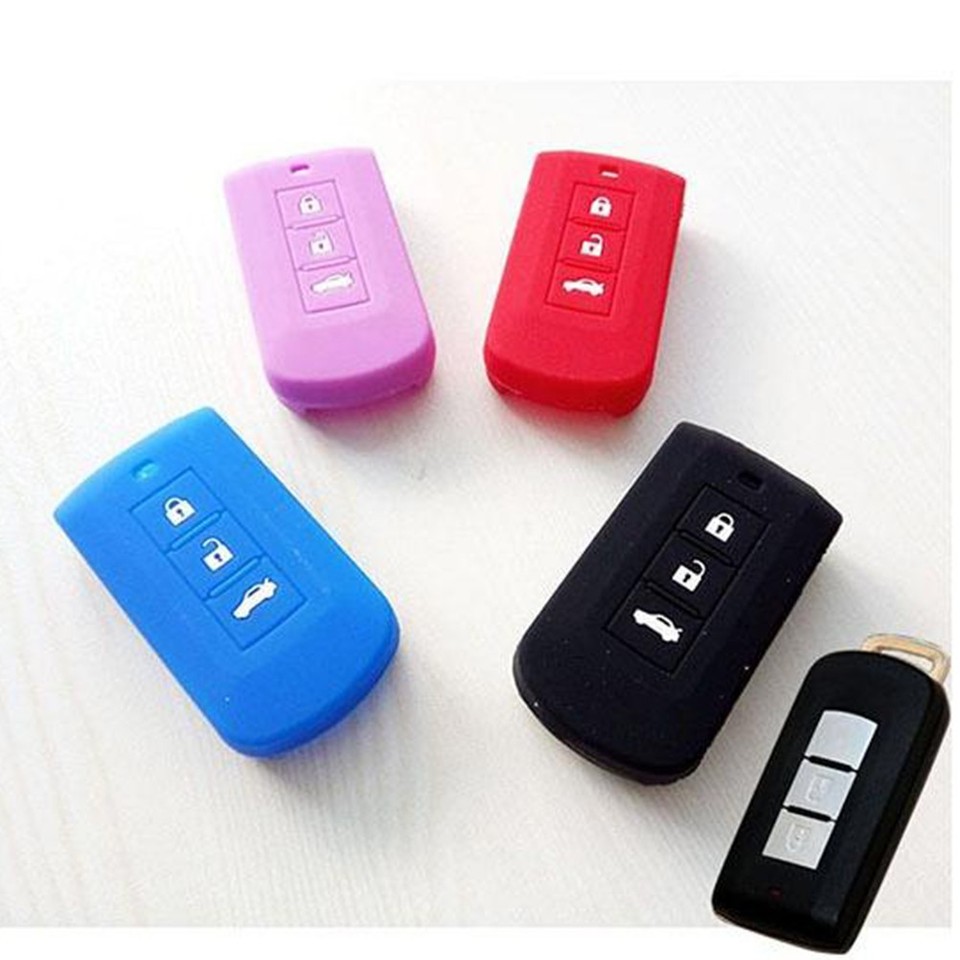 Silicone Protecting Key Case Cover 3 Button Case Holder compatible for ...