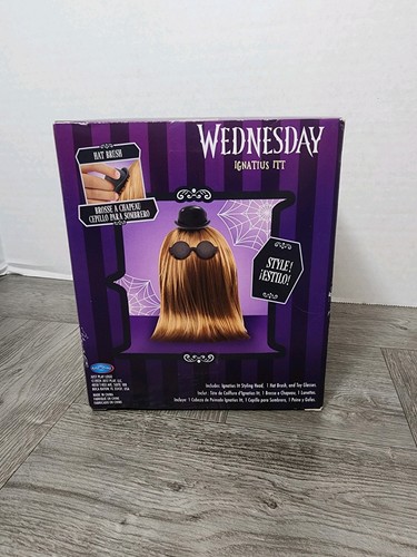 NIB Just Play - Wednesday IGNATIUS ITT Styling Head Hat Brush Toy ...