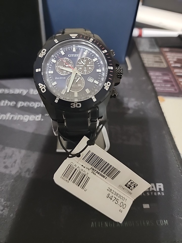 Citizen Weekender 43mm Blue Dial Chronograph Stainless Steel Men's ...