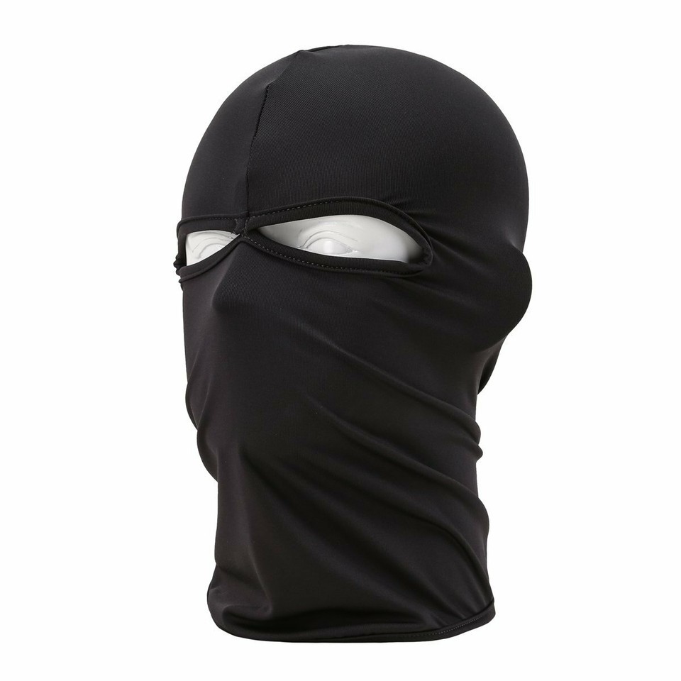 2 Hole Balaclava Full Face Mask Beanie Ski Sun Hood Motorcycle Cycling ...
