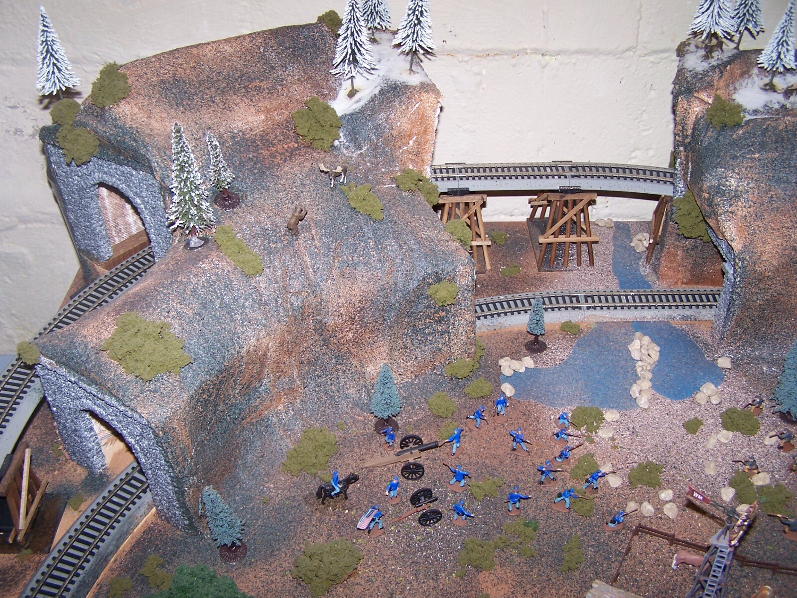 48" x 48" HO Scale Civil War Display Layout ("Gettysburg") Complete | eBay