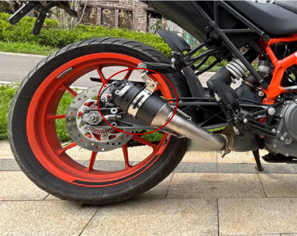 Motorcycle Exhaust Pipe Modified Pipe 51MM Universal Accessories Carbon ...