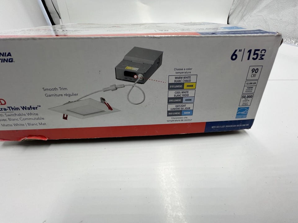 Lithonia LED Recessed Wafer Downlight WF6 SQ S LED 30K40K50K 90CRI MW ...