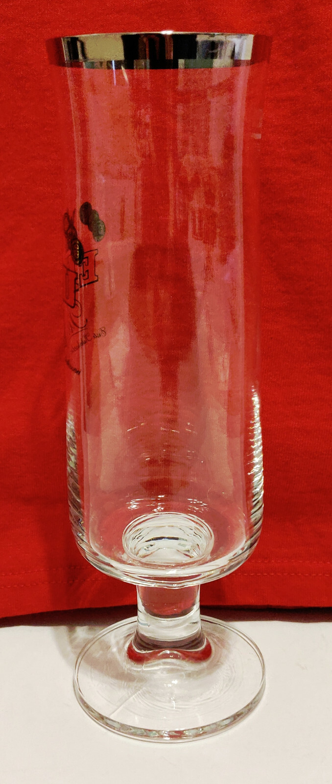 Vintage German EKU Pils Erste Kulmbacher beer stem glass. Crown coins ...