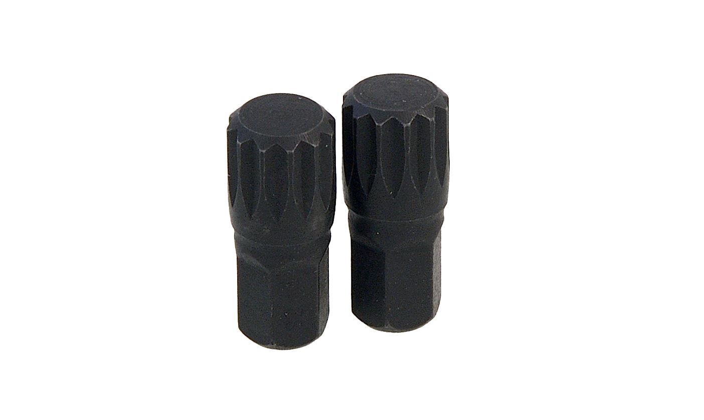 2pc M14 Spline Bit Set Male 12 Point 10mm Drive Star Torx Socket for ...