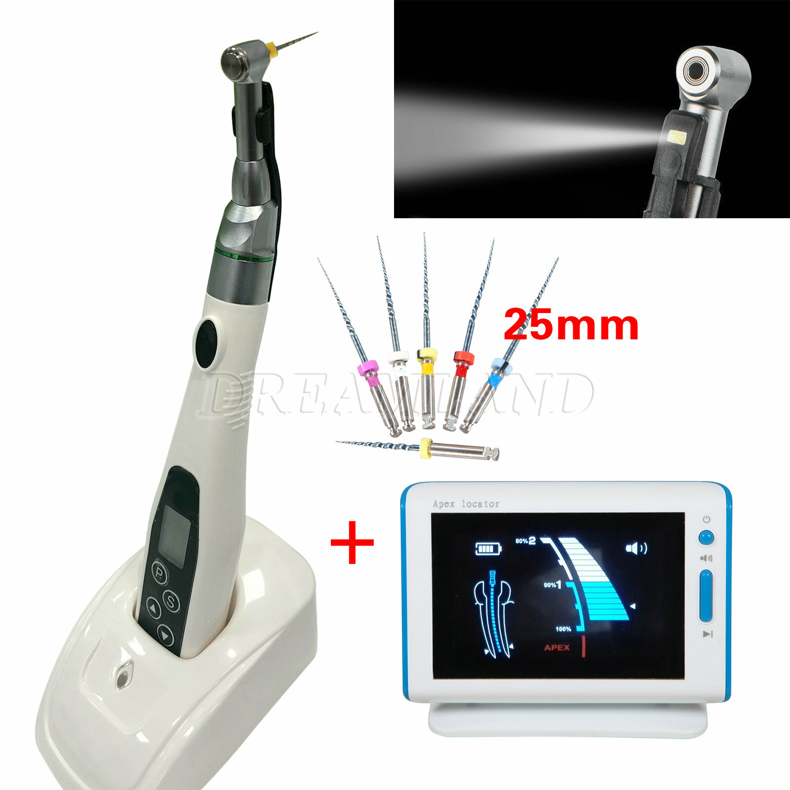 Cordless Dental LED Endo Motor 16:1 Head & fit DTE Dpex Apex Locator ...