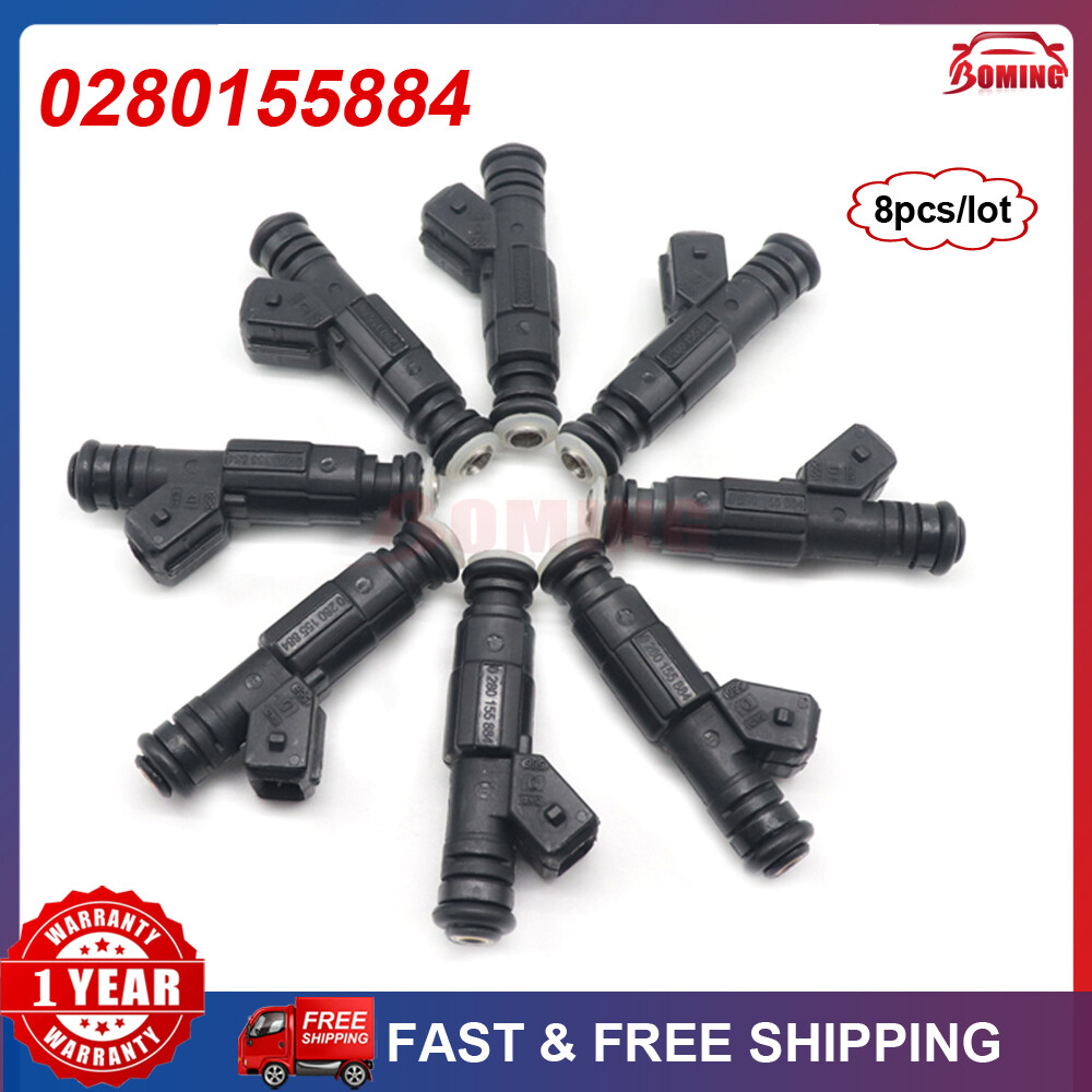 8PCS New Fuel Injectors 0280155884For Chevy EXPRESS GMC K2500 K3500 ...