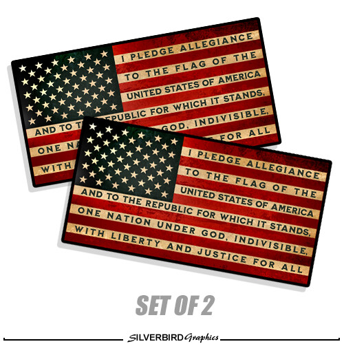 Pledge Of Allegiance Flag Decal American Truck