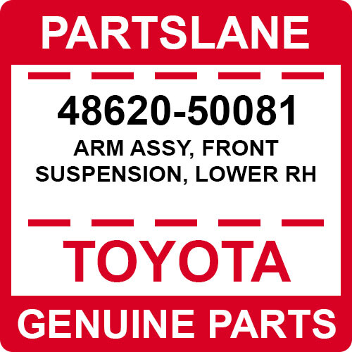 48620-50081 Toyota Arm ASSY Front Suspension Lower RH 4862050081 ...